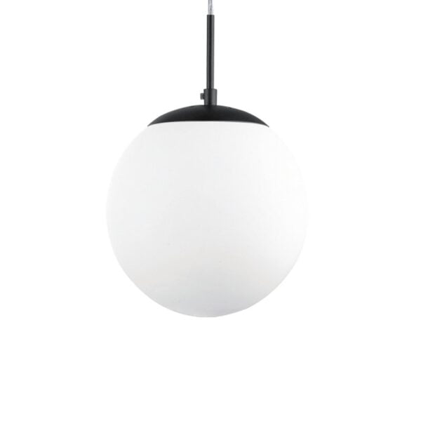 SPAZIO 8541.300.30 GLOBE OPAL & MATT BLACK PENDANT - Discount Lighting Wholesaler Johannesburg ...