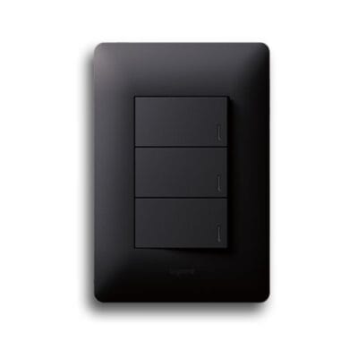 LEGRAND YSALIS PY324BLK 2X4 3 LEVER 1 WAY SWITCH, BLACK - Discount Lighting Wholesaler ...